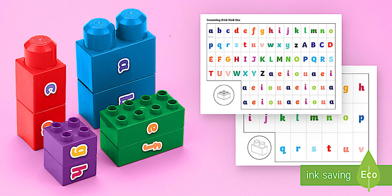 Name Building Connecting Bricks Game (teacher made) - Twinkl