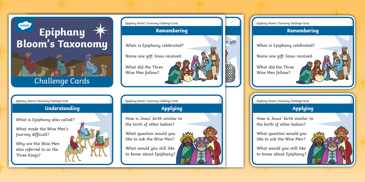 Epiphany Bloom's Taxonomy Challenge Cards (teacher made)