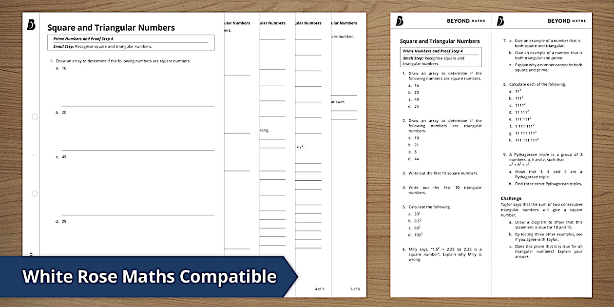 👉 Square and Triangular Numbers (teacher made) - Twinkl