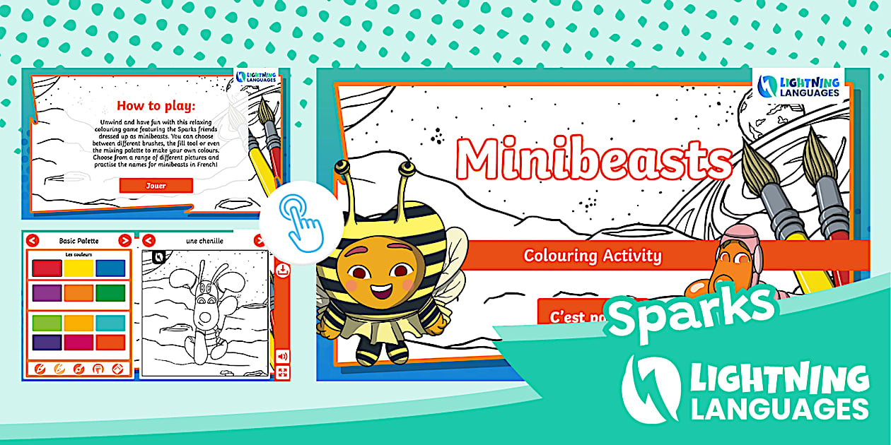 👉 French Sparks Minibeasts Interactive Colouring Activity