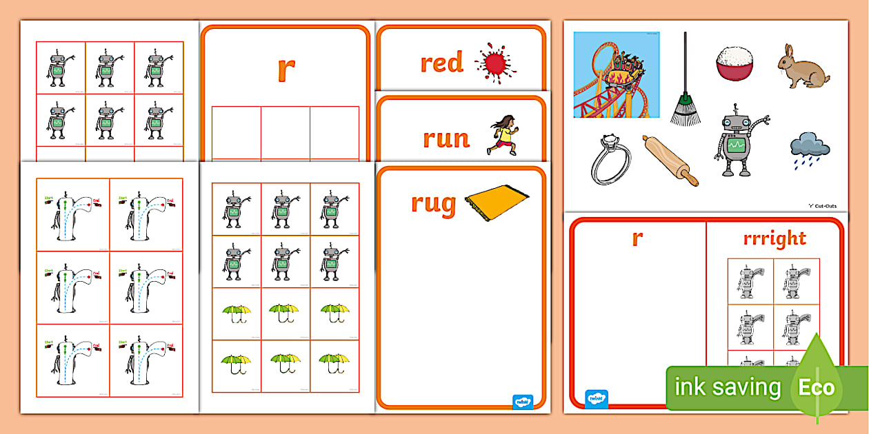 'r' - Level 2 Phonics SEND Workstation Pack - Twinkl