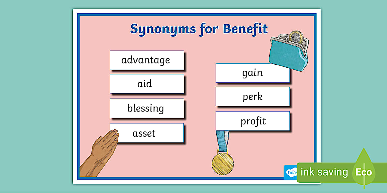 Synonyms for Benefit Word Mat (teacher made) - Twinkl