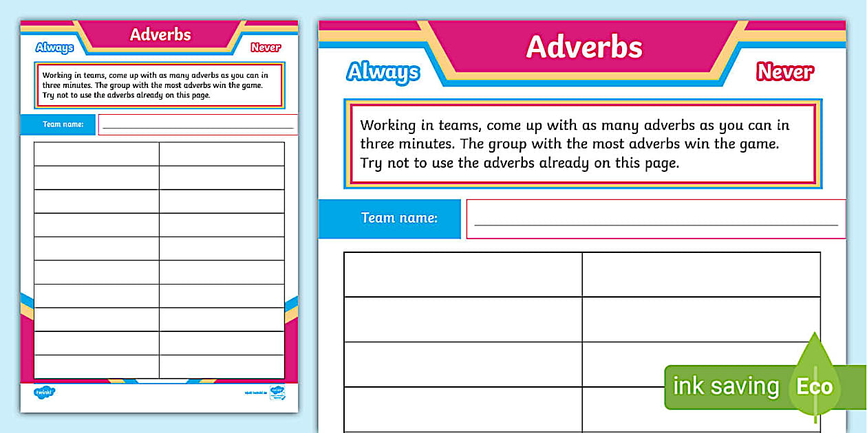 Adverbs Group Game (Teacher-Made) - Twinkl