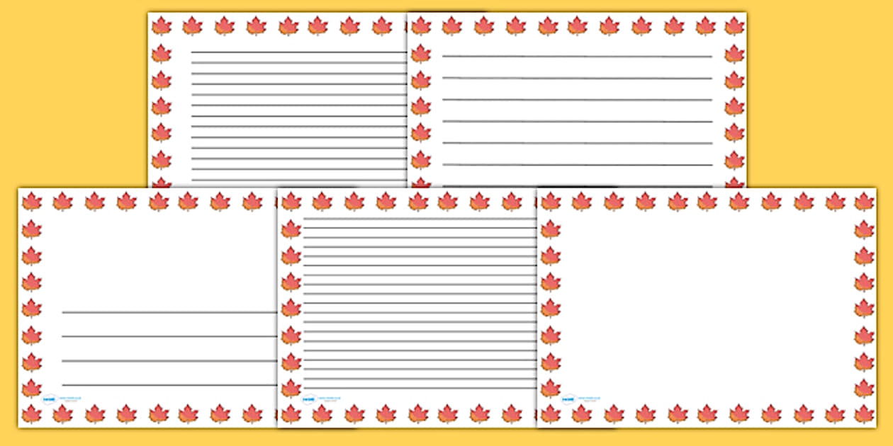 Autumn Leaf Landscape Page Borders- Landscape Page Borders