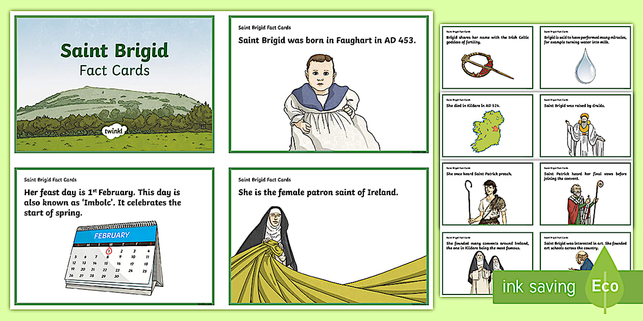 St Brigid facts for kids | Printable cards | Twinkl - Twinkl