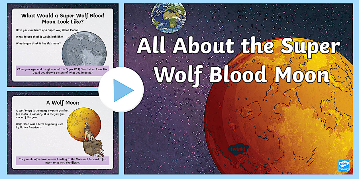 All About the Super Wolf Blood Moon Powerpoint - Twinkl