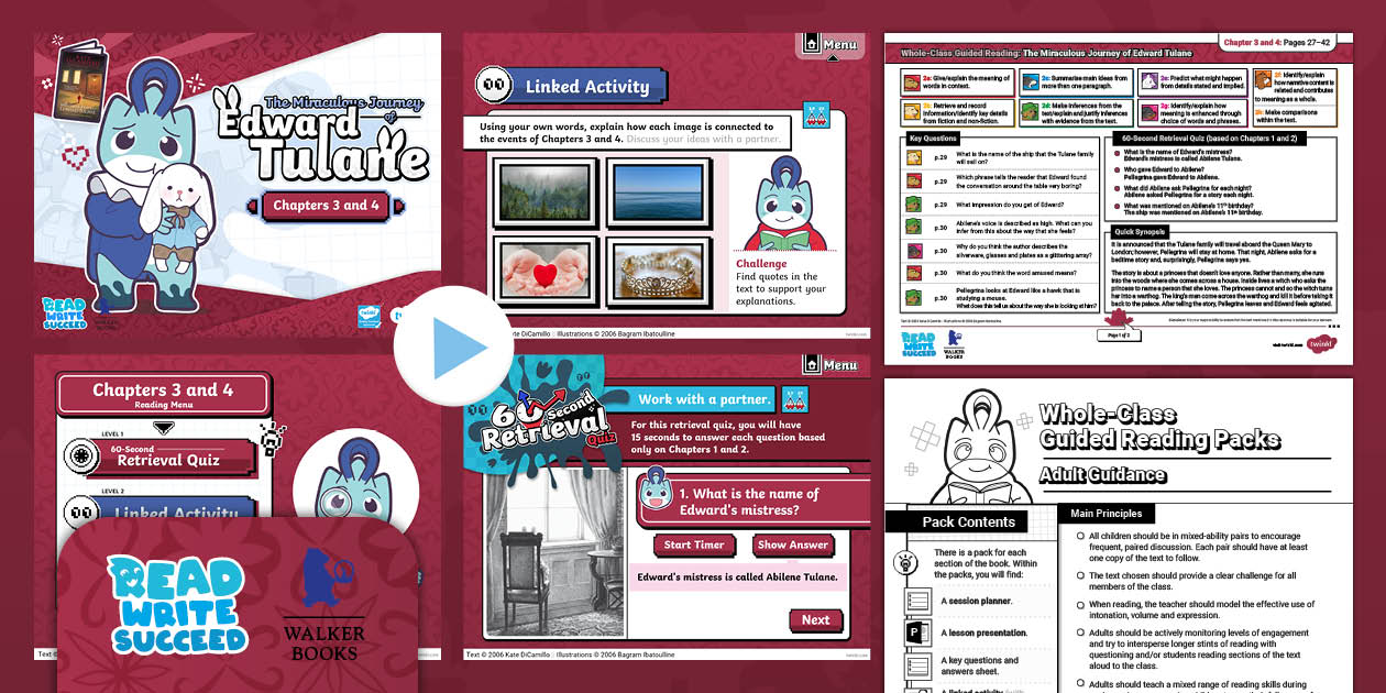 FREE! - The Miraculous Journey of Edward Tulane Whole-Class Guided Reading