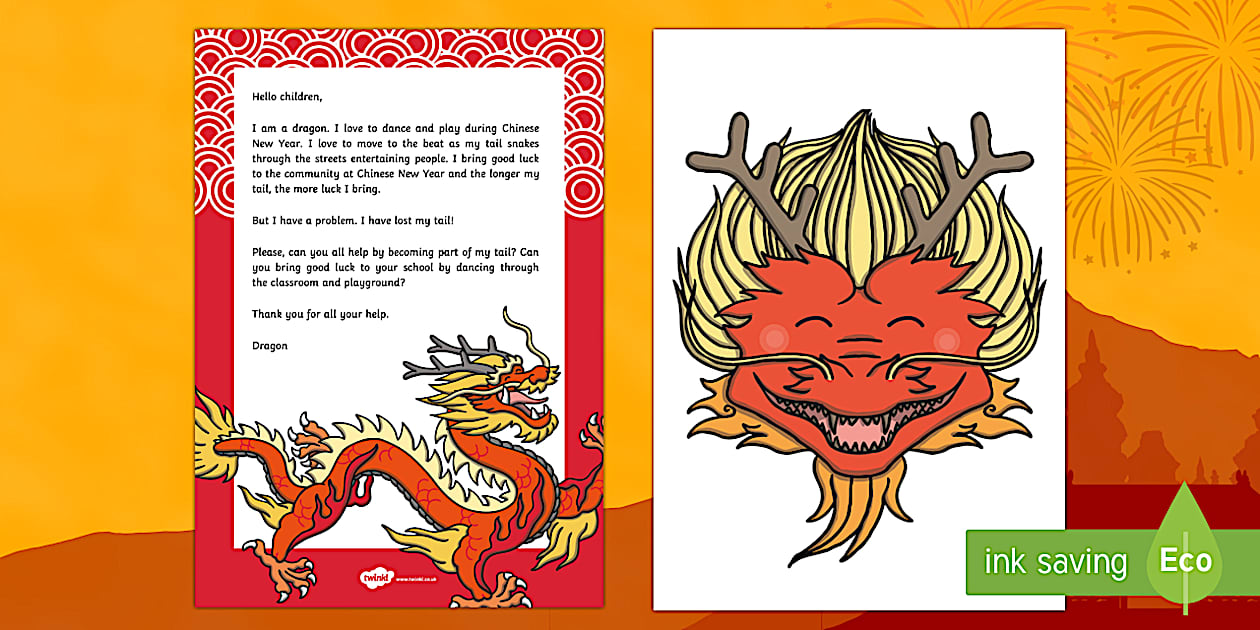 Editable Chinese New Year Dragon Letter and Resource Pack