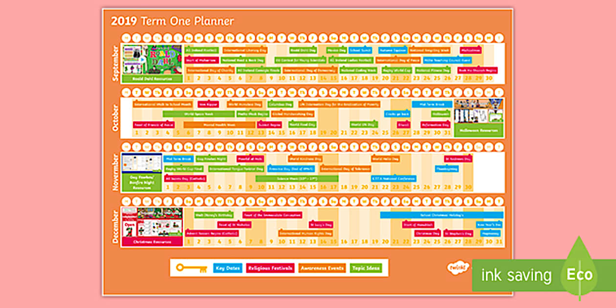 ROI Term One Events 2019 (teacher made) - Twinkl