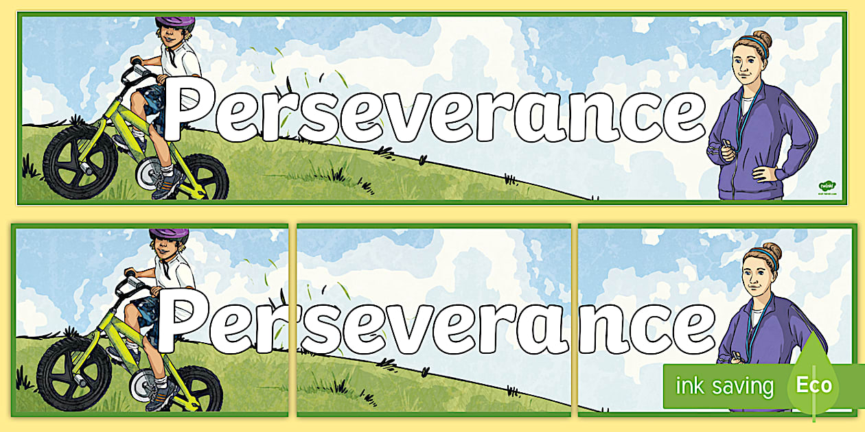 KS2 Perseverance Display Banner (teacher made) - Twinkl