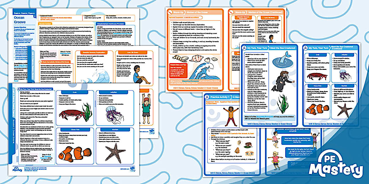 Ocean Groove Dance Lesson Pack PE Mastery: Senior Infants
