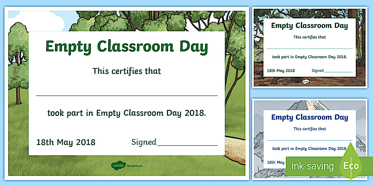 Outdoor Classroom Day Certificate (Hecho por educadores)