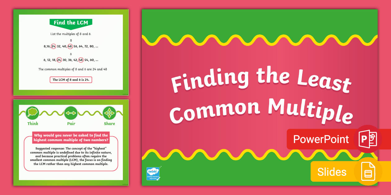 6 Gr Finding the LCM PowerPoint & Google Slides - Twinkl