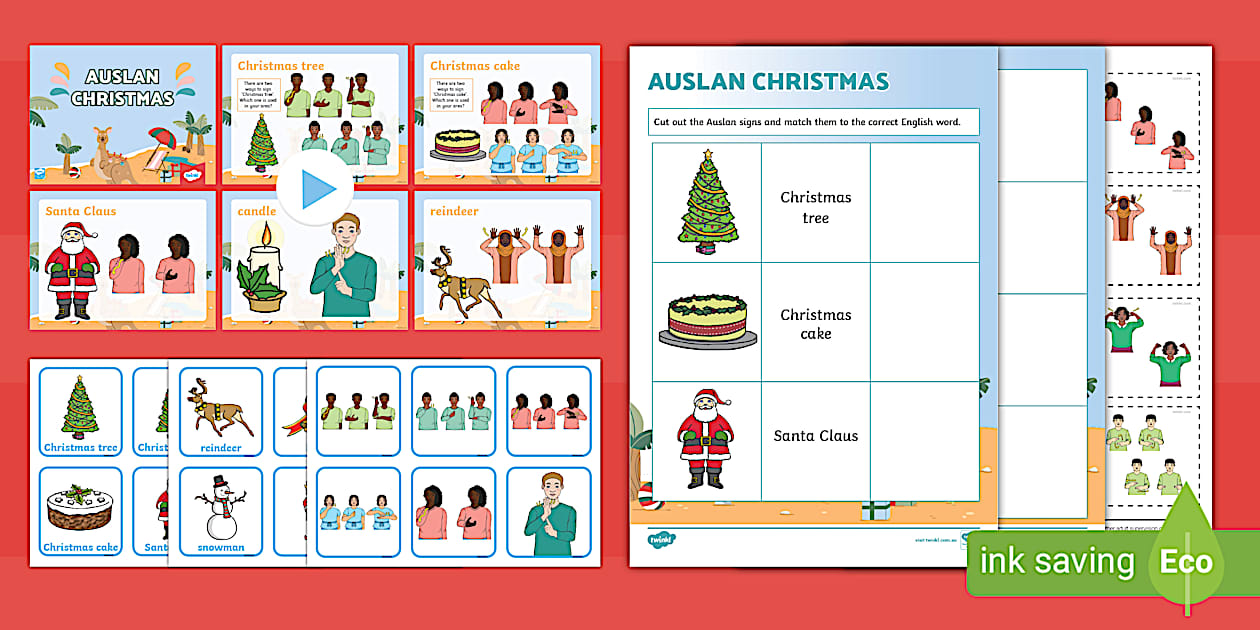 Auslan Christmas Pack (teacher made) - Twinkl