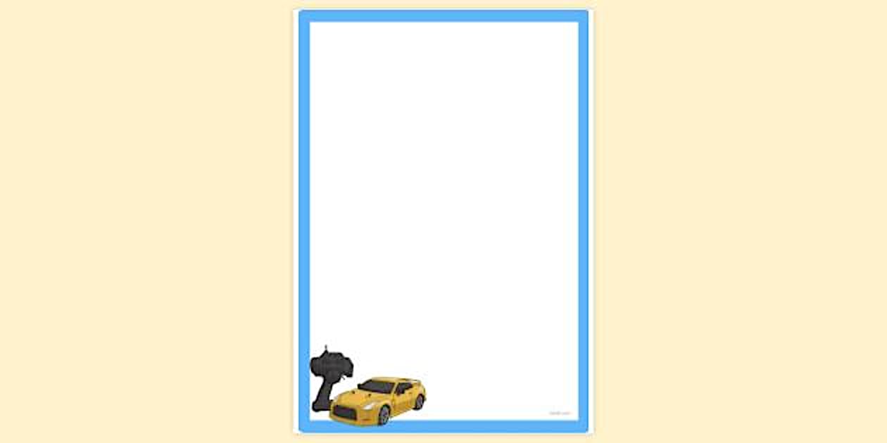 Radio-Controlled Car Page Border | Page Borders | Twinkl