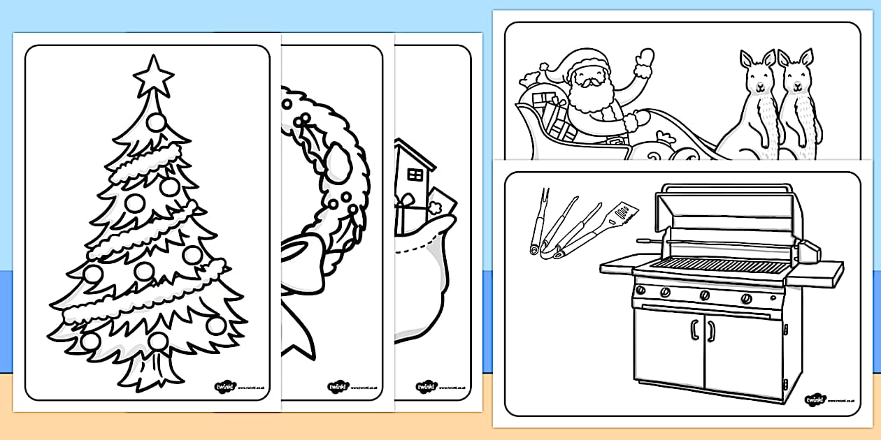 Christmas Words Colouring Sheet