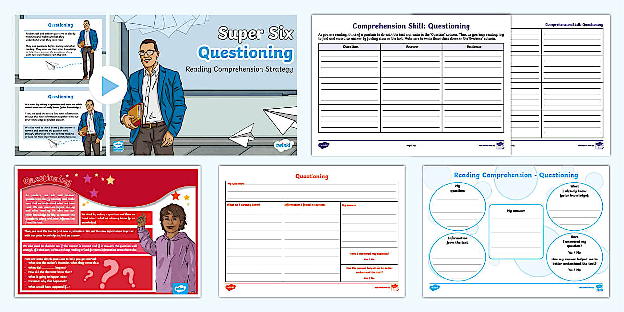 Questioning Super Six Reading Comprehension Pack - Twinkl