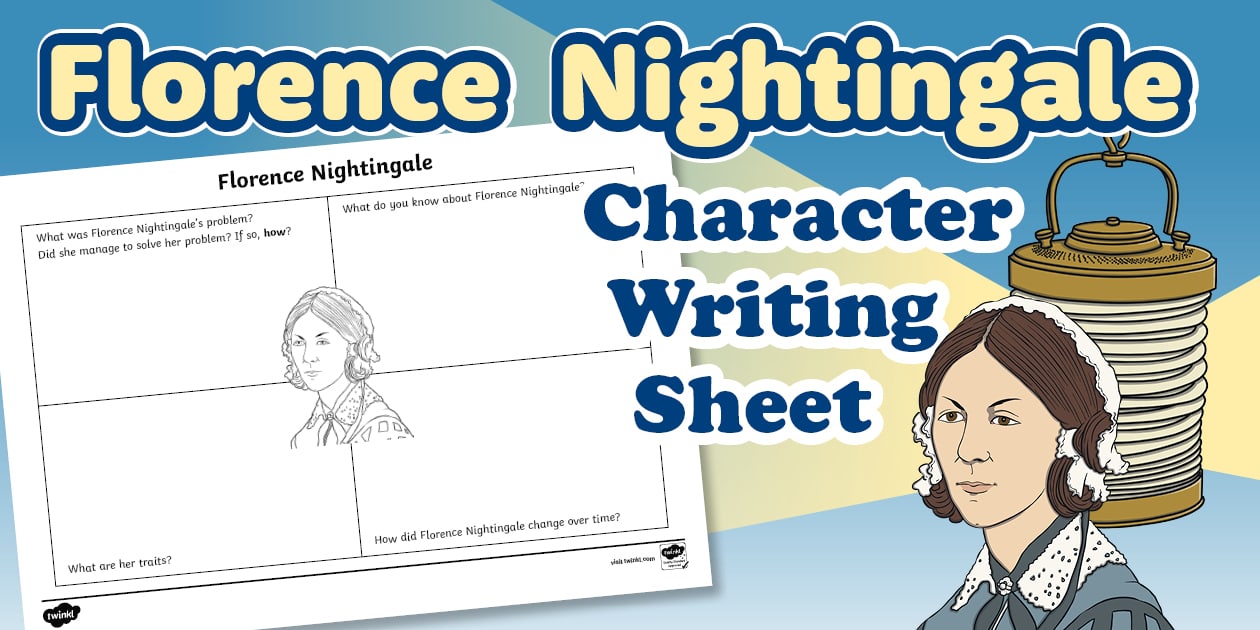 Florence Nightingale Character Writing Sheet