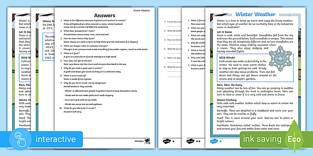 Higher Ability Winter Weather Temperate Zones of Australia Differentiated