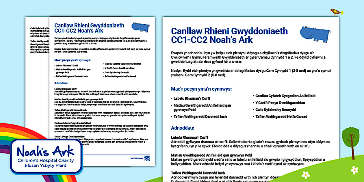 FREE! - Noah's Ark: Canllaw Rhieni Gwyddoniaeth CC1-CC2