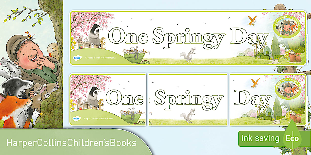 FREE! - Percy the Park Keeper: One Springy Day Display Banner