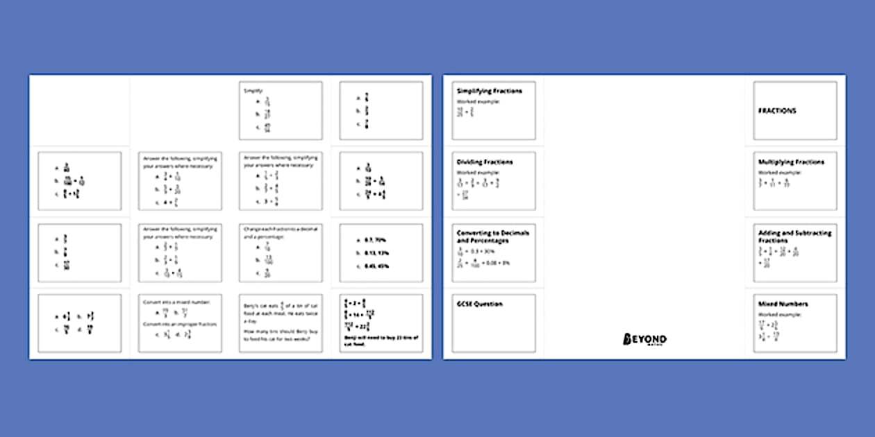 👉 Foldable Fractions Revision Worksheet | Beyond Secondary