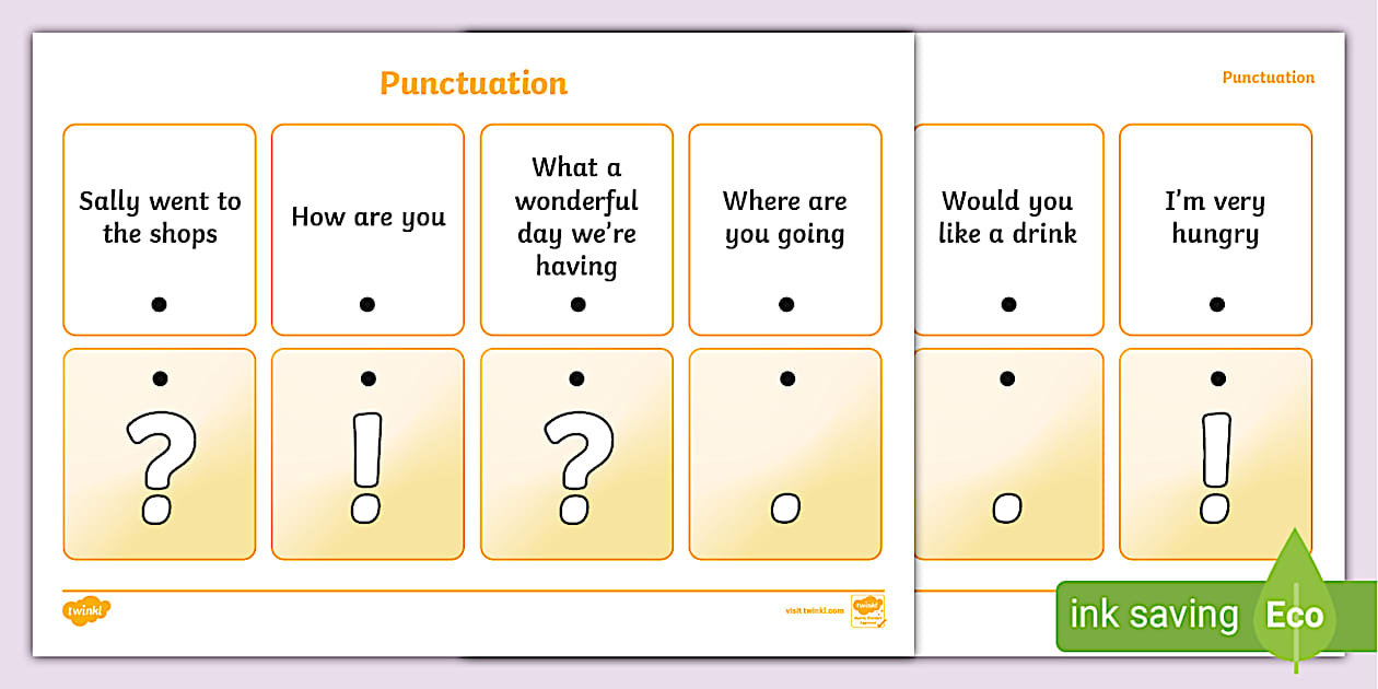 Punctuation Thread Matching Activity (teacher made) - Twinkl
