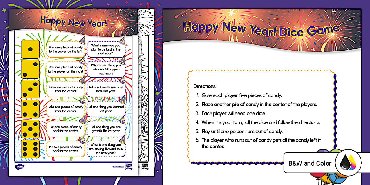 New Year Game | New Years | Twinkl USA (teacher made)
