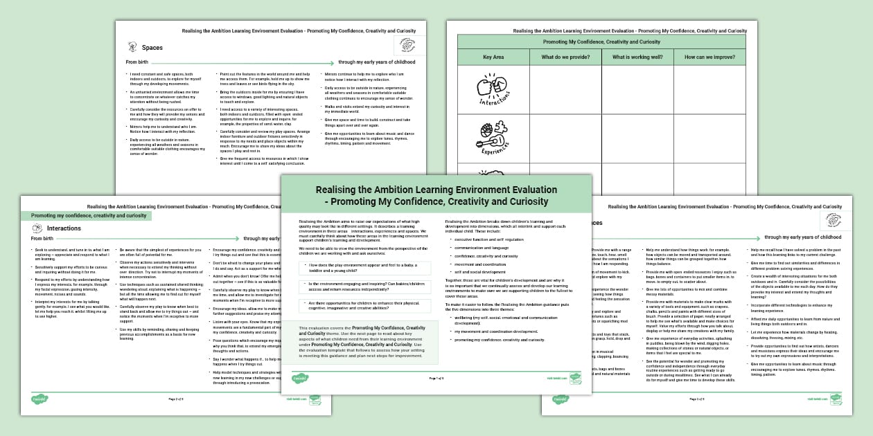Realising the Ambition - My Confidence/Creativity/Curiosity