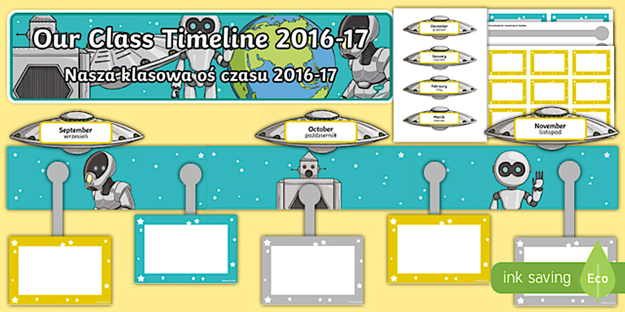 2016-17 Class Timeline Display Pack Polish Translation