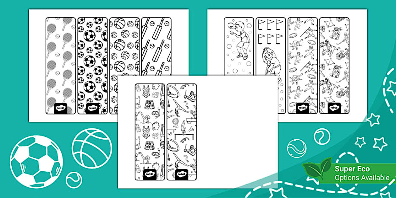 Sports-Themed Doodle Bookmarks | Parents Resource - Twinkl