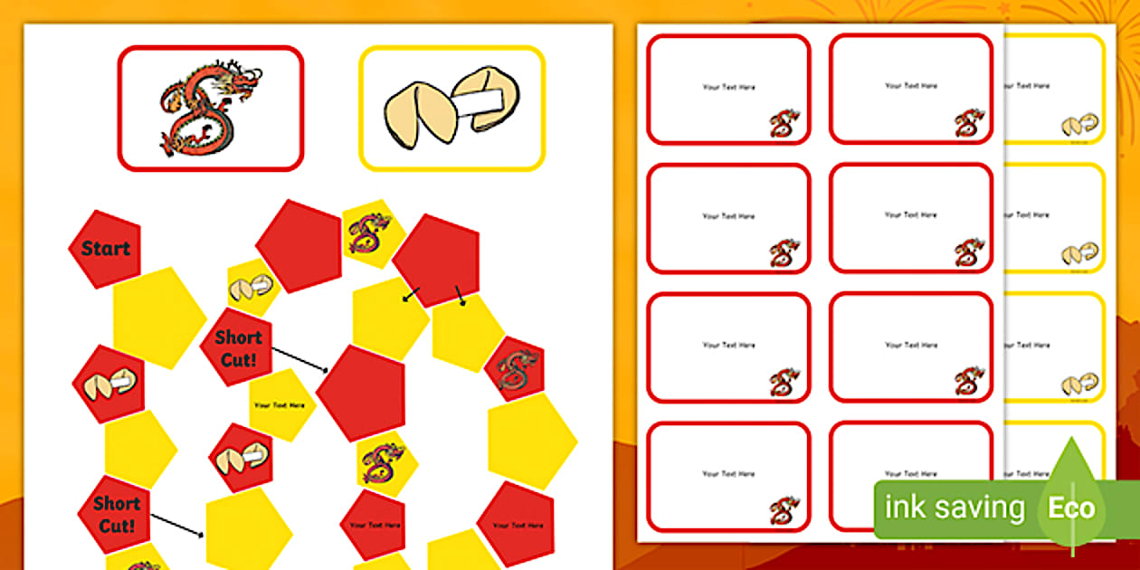 Chinese New Year Themed Editable Board Game - chinese new year