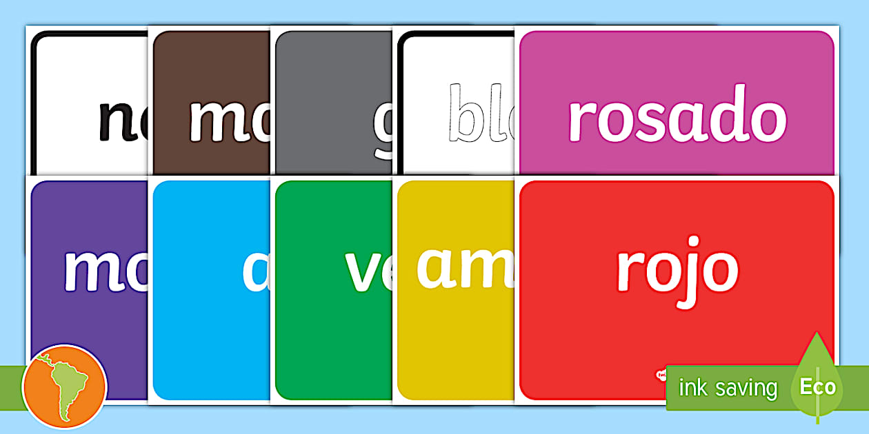 Pósters: Los colores (teacher made) - Twinkl