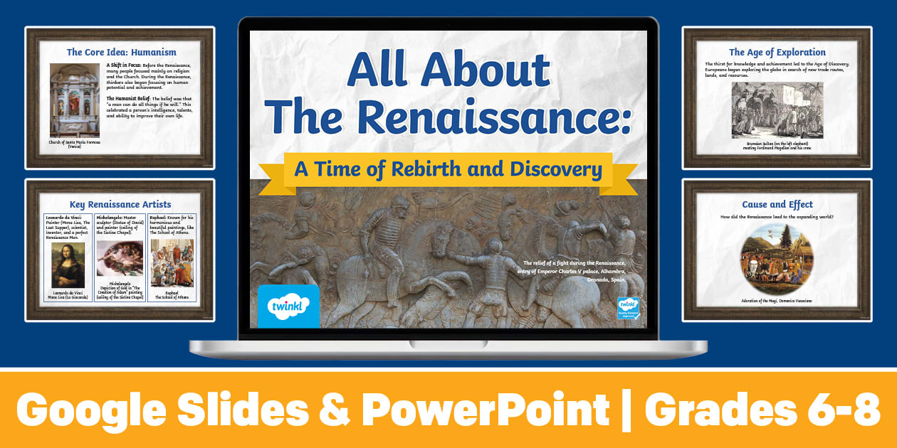 All About The Renaissance Slides & PPT for 6th-8th Grade
