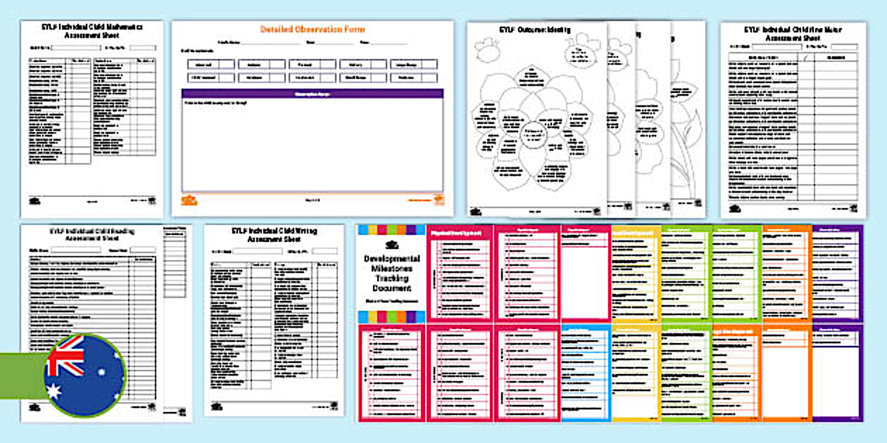 EYLF Kindergarten/Pre-School Tracking and Assessment Pack