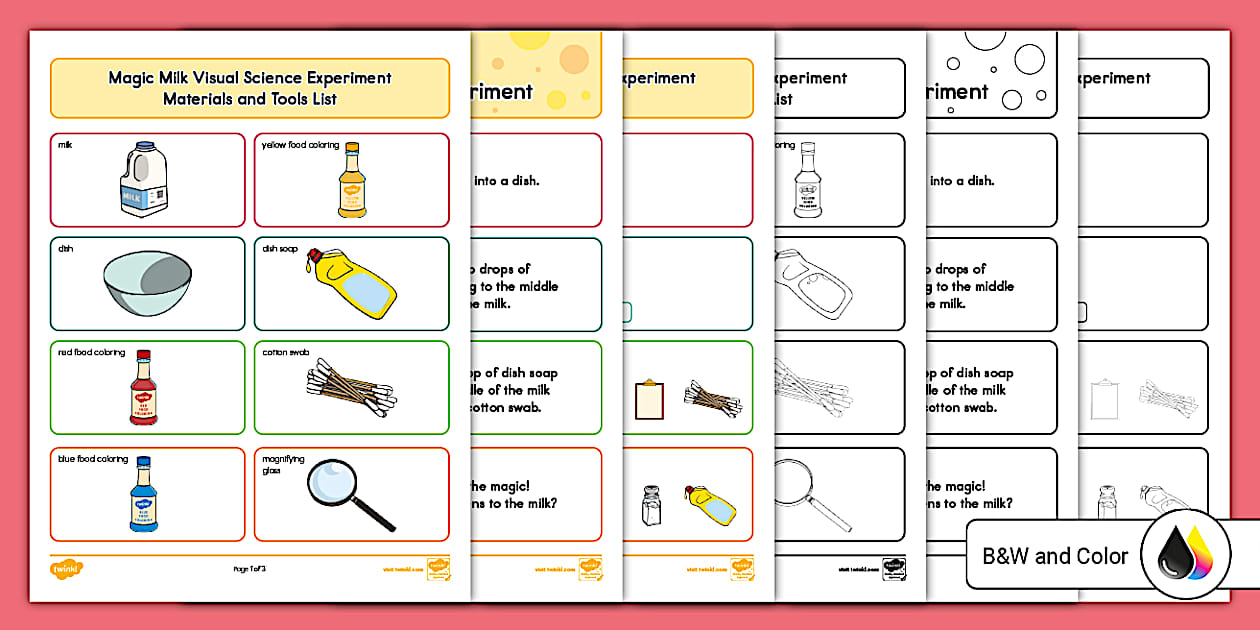 Magic Milk Visual Science Experiment for Special Education