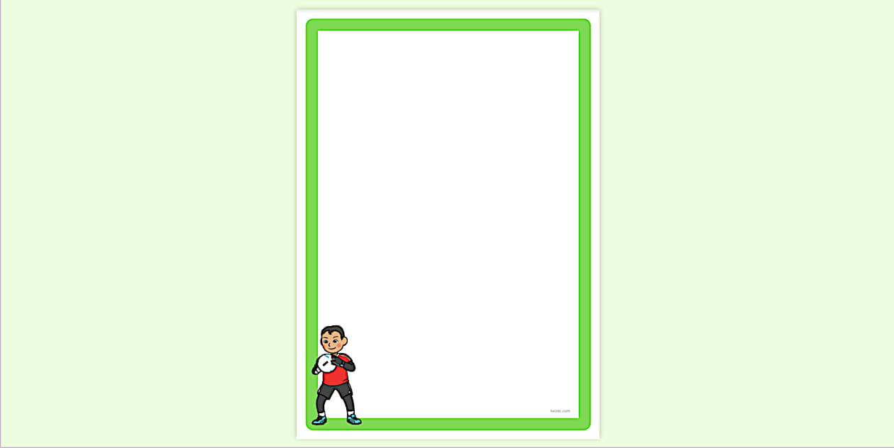Football Goalie Page Border | Page Borders | Twinkl