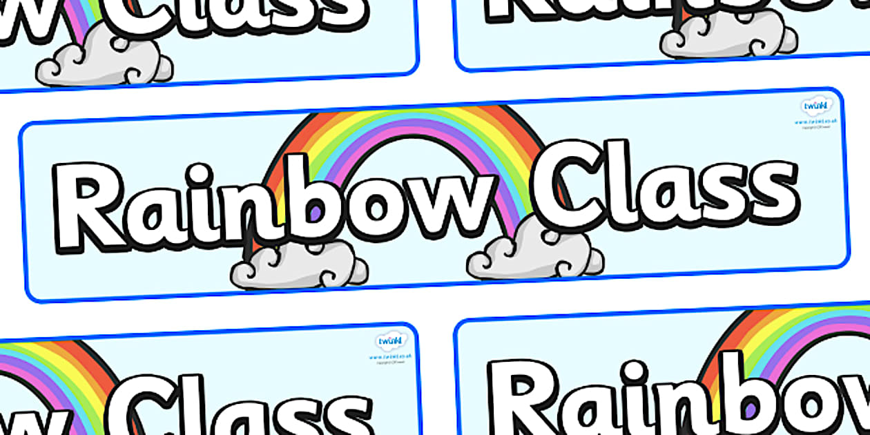 Rainbow Themed Classroom Display Banner (teacher made)