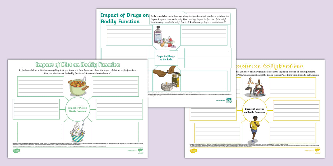 Factors Impacting the Body Mind Map Pack - Twinkl