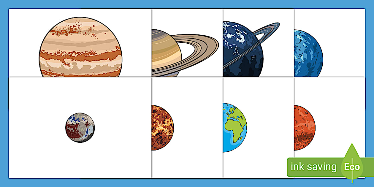 Planet Display Cut Outs (teacher made) - Twinkl