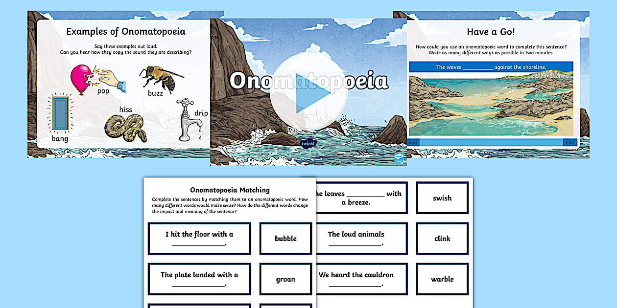 Onomatopoeia Lesson Pack | Primary Resources (teacher made)