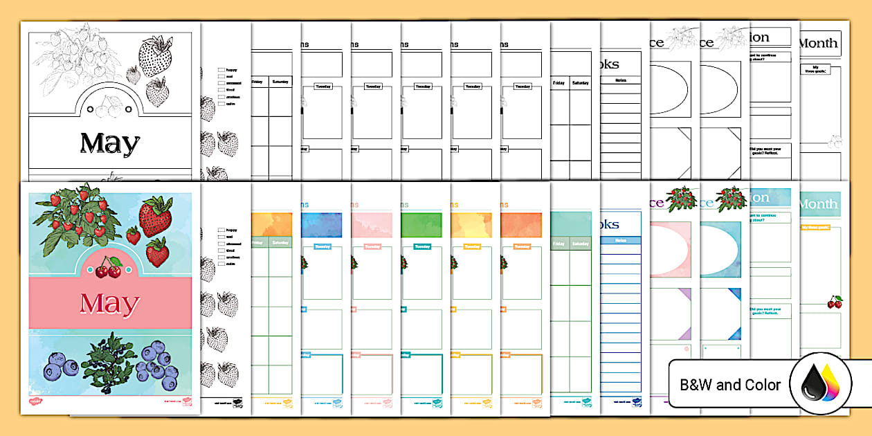 May Homeschool Planner Pages (teacher made) - Twinkl
