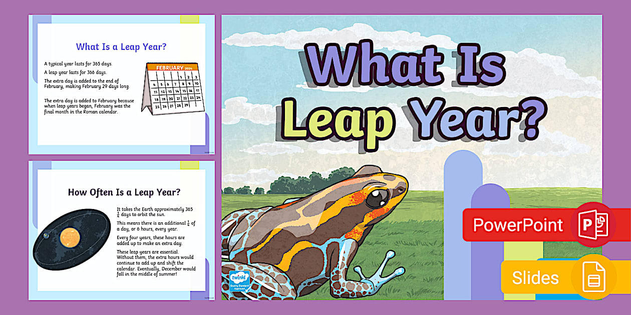 What Is Leap Year? PowerPoint & Google Slides for 6th-8th Grade