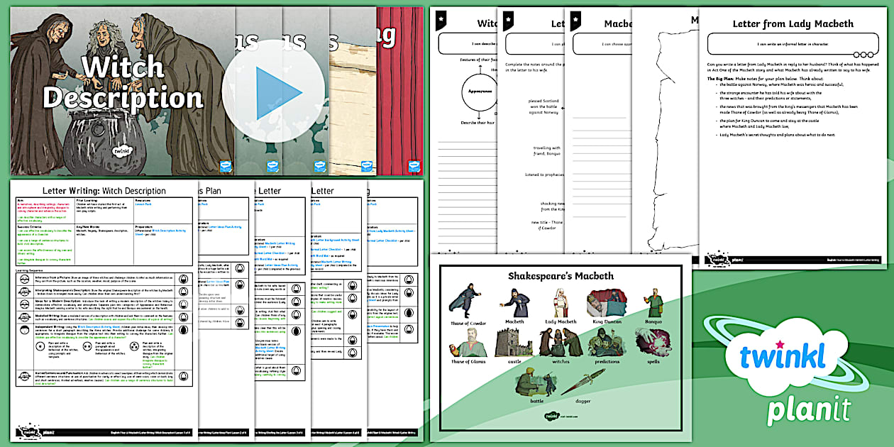 Significant Author: Macbeth Y6 Letter Writing Genre Unit Pack