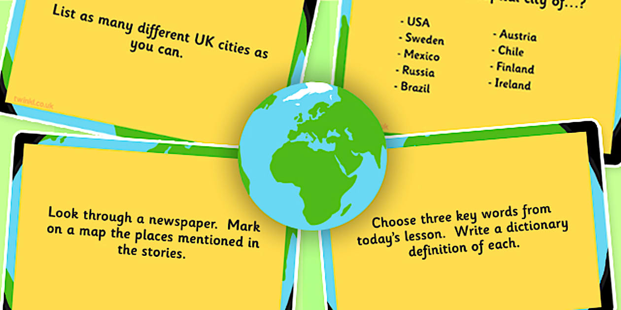 Geography Challenge Cards Upper and Lower KS2 Pack - geography