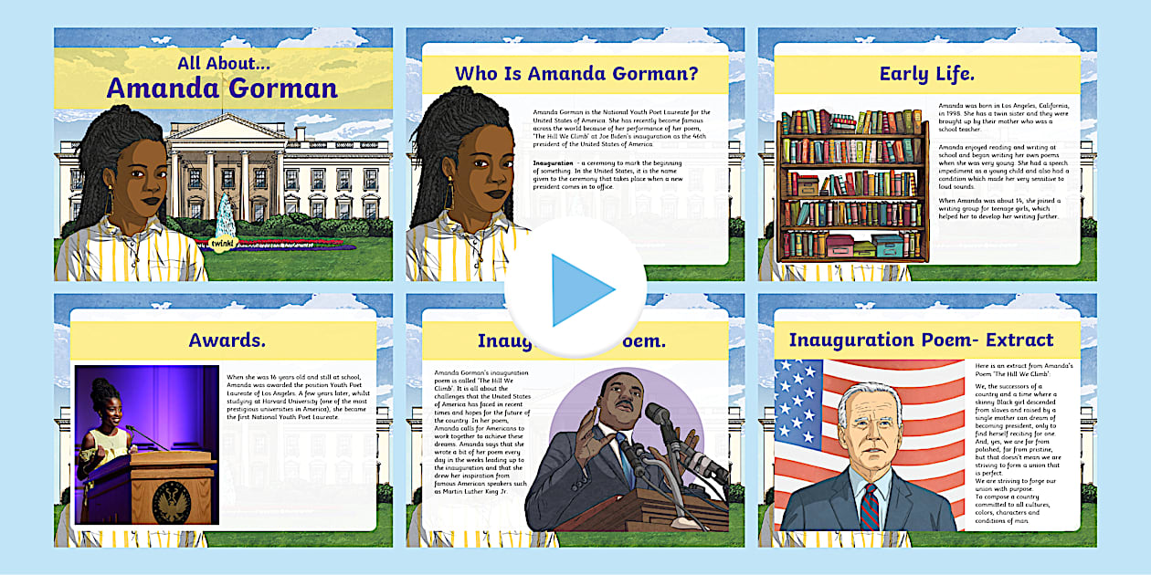 Amanda Gorman PPT (Lehrer gemacht) - Twinkl