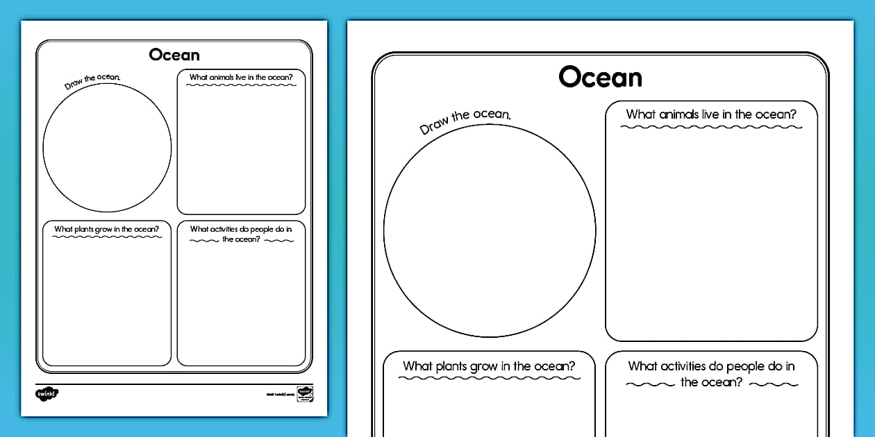 Prekindergarten Ocean Research Activity Worksheet - Twinkl