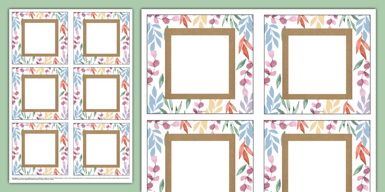 Colourful Botanical-Themed Editable Name Peg Labels - Twinkl