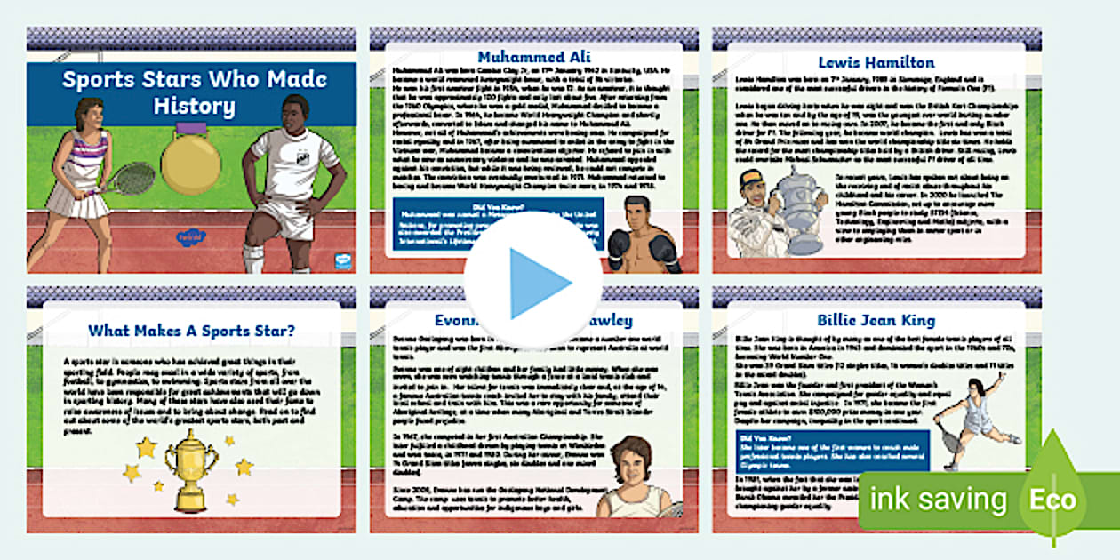Sporting Stars Who Made History (teacher made) - Twinkl