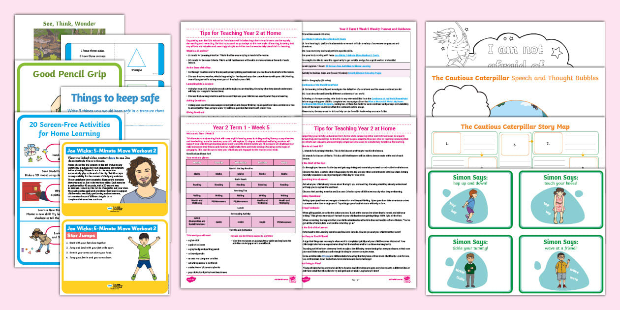 Year 2 Term 1 Week 5 Remote Home Learning Pack - Twinkl